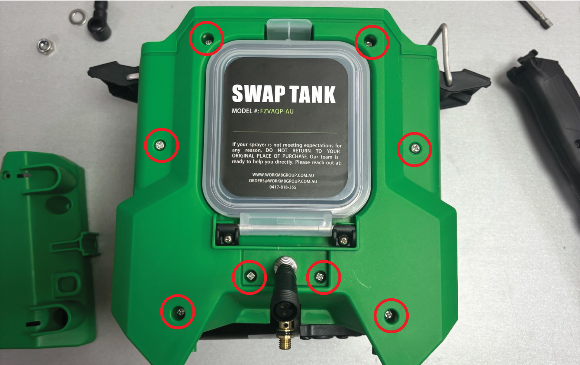 Changing Swap Tank Front Cover - Sprayer Depot